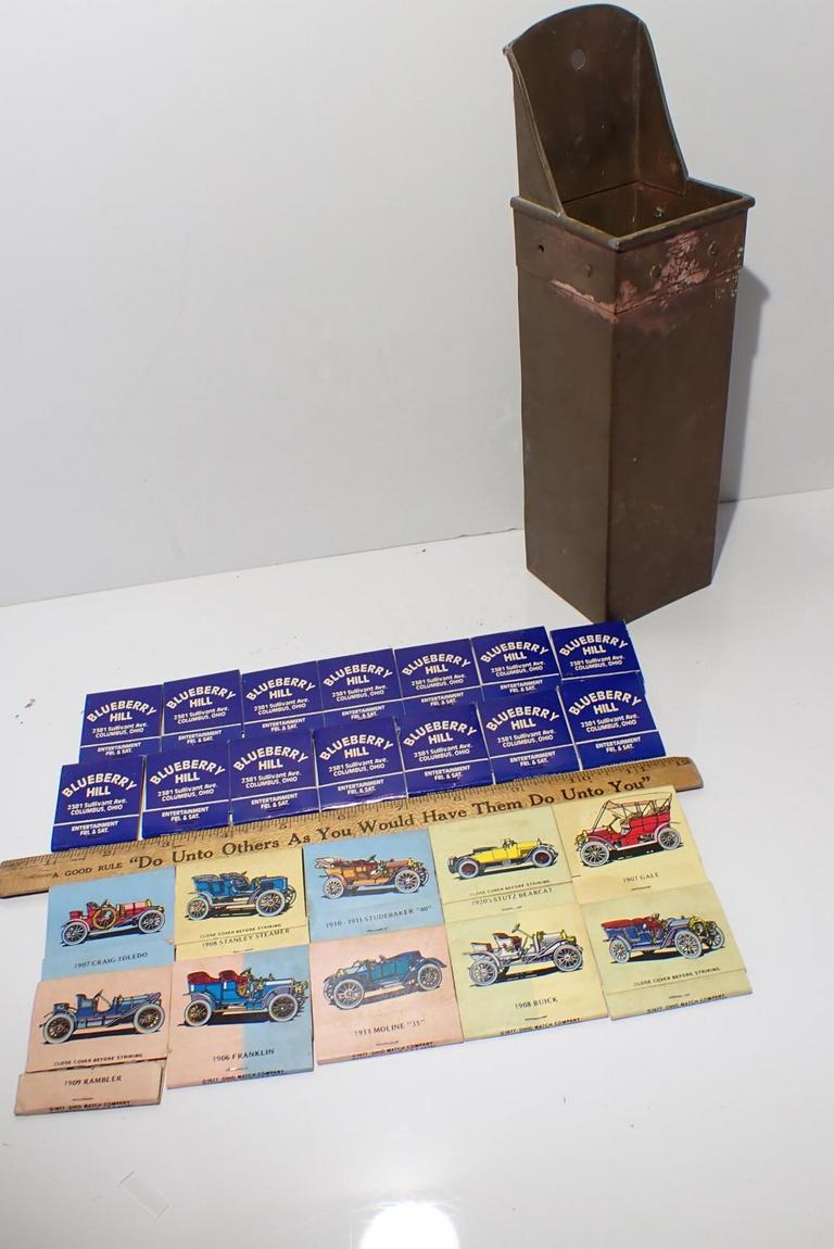 Auction Ohio | Brass Match box & Vtg Matches