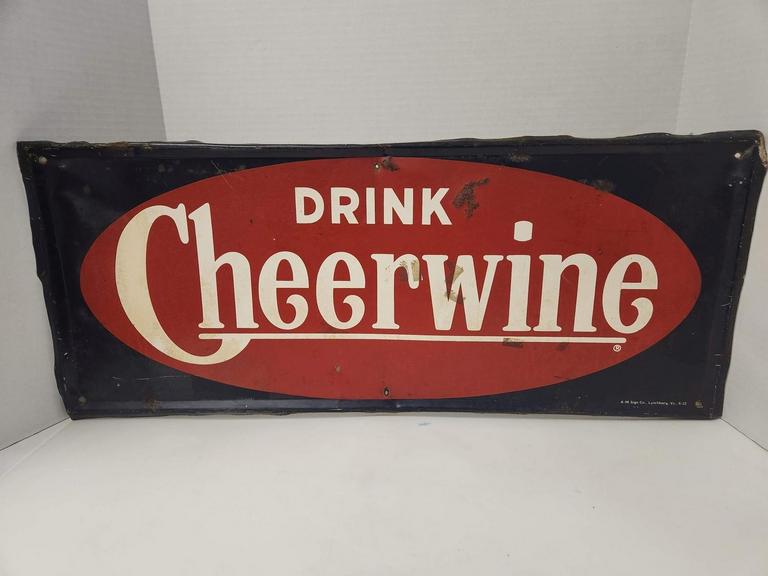 Auction Ohio | Drink Cheerwine Metal Sign