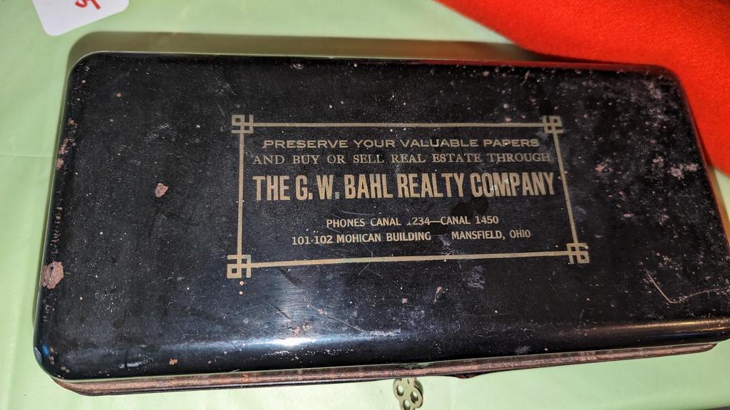 Auction Ohio | Antique metal bank box