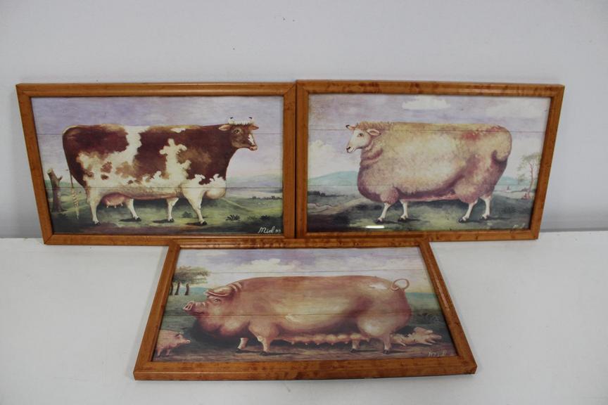 Auction Ohio | Framed Farm Animal Prints