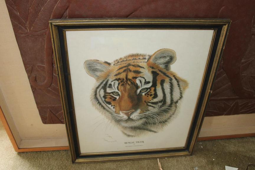 Auction Ohio | Framed Bengal Tiger Print