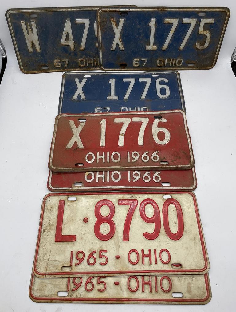 Auction Ohio | VTG 60's Ohio License Plates